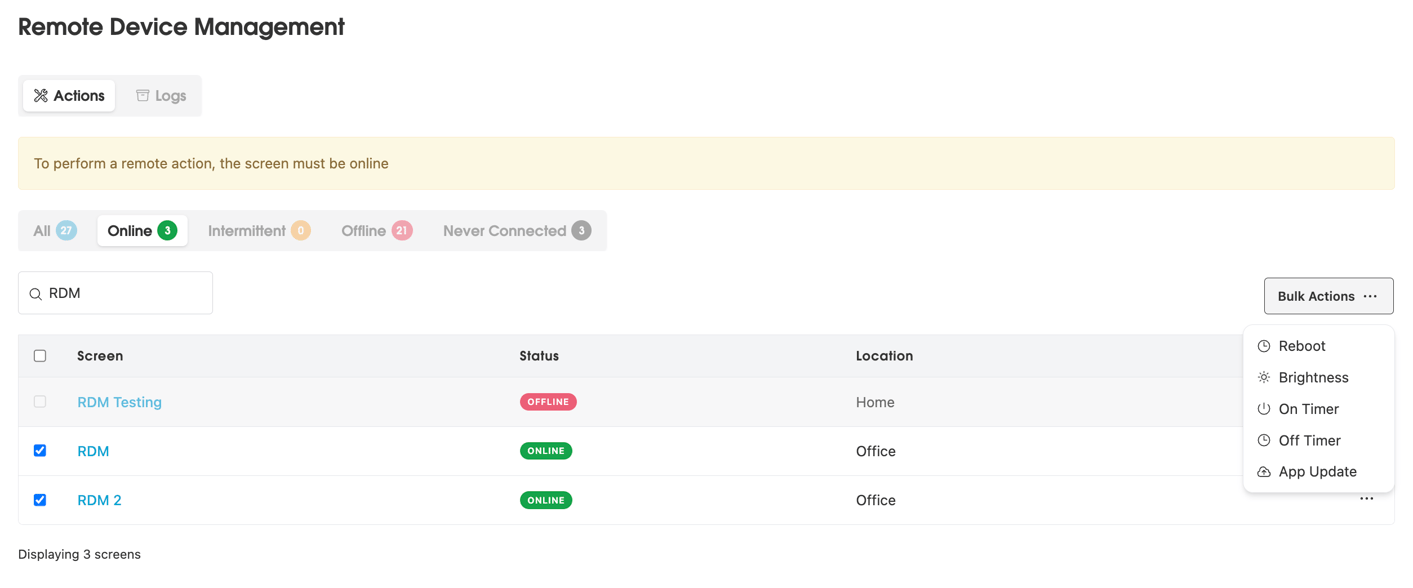 Android Remote Device Management (RDM)